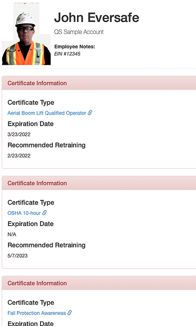 Employee Training Database | Qualification Station Software